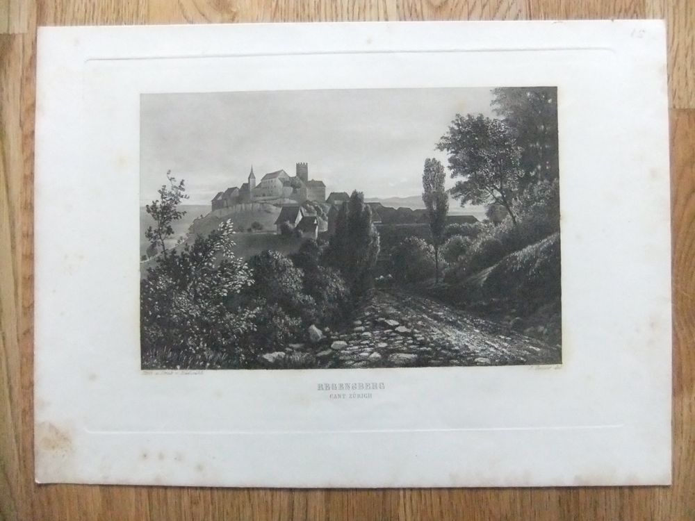 Regensberg Kanton Zürich Stich von Rüdisühli / J. Geisser (Gebraucht) in St. Niklaus VS für CHF ...
