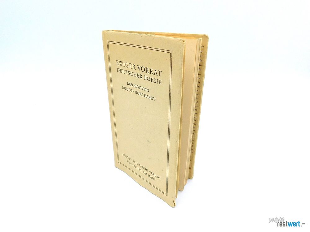 Ewiger Vorrat deutscher Poesie v. RUDOLF BORCHARDT (Gebraucht) in ...