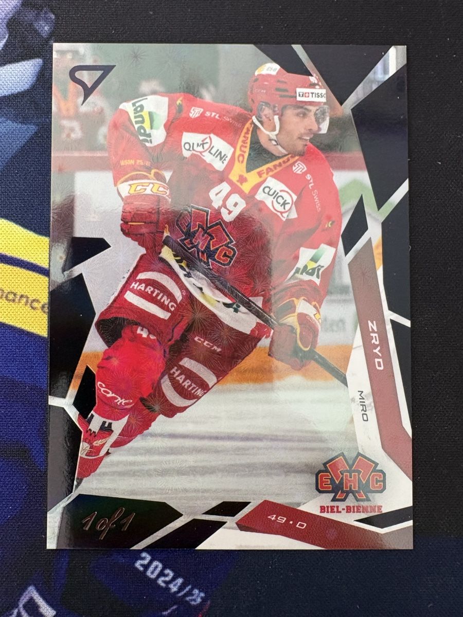 Miro Zryd 1 of 1 - EHC Biel-Bienne - Hockey Card - 2024/25 (Neu (gemäss ...