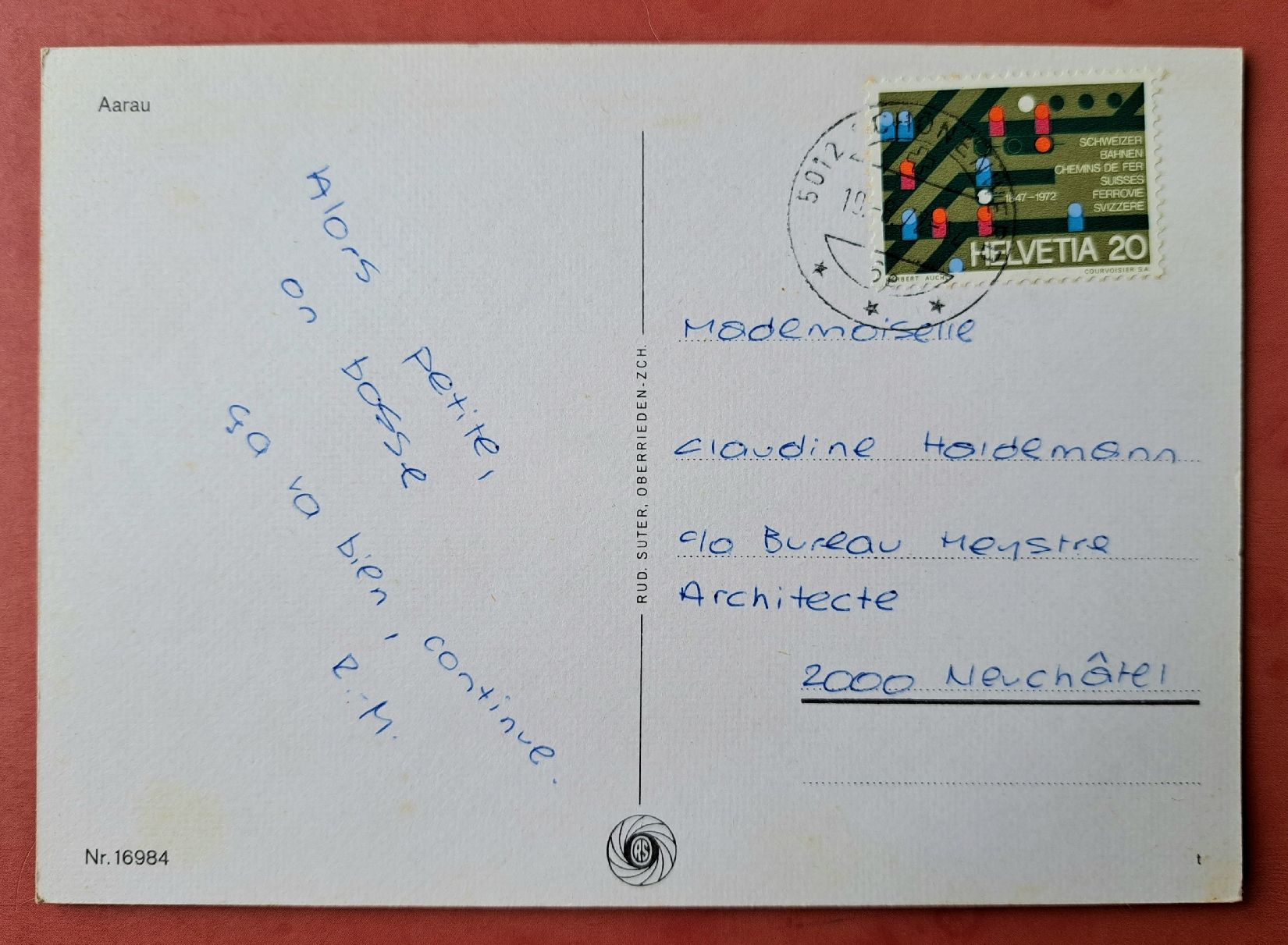 "Aarau" Café Restaurant Arber - carte postale années 70s (D'occasion) à ...