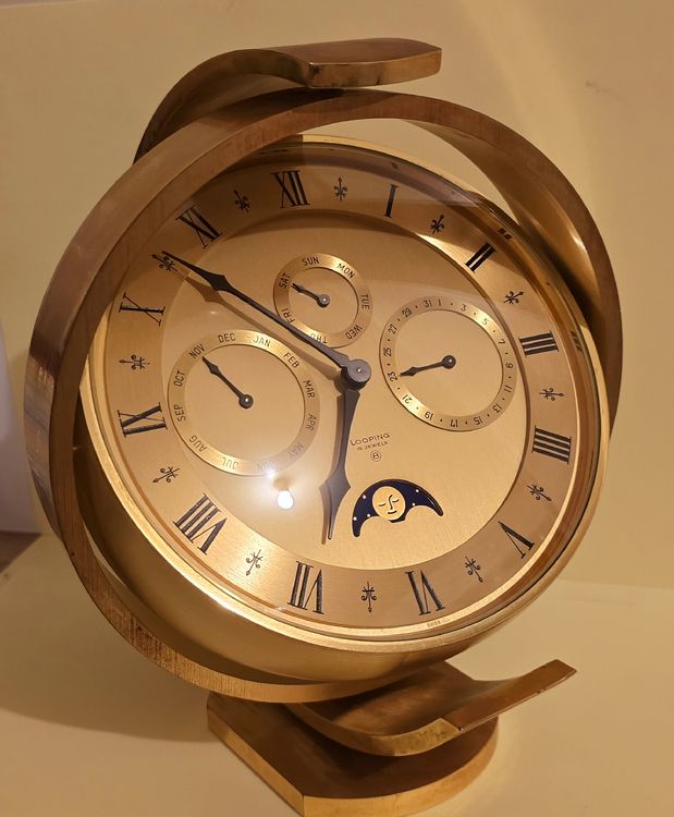 Horloge de table LOOPING" triple date 8jours rare !! (Gebraucht) in Grand-Lancy für CHF 449 ...