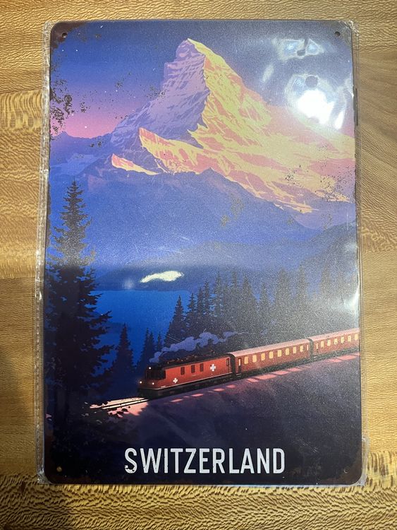 Vintage Blechschild Schweiz Matterhorn | Kaufen auf Ricardo