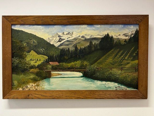 Gemälde W. Straumann Lostorf 1934 Kiental Blüemlisalp | Kaufen auf Ricardo