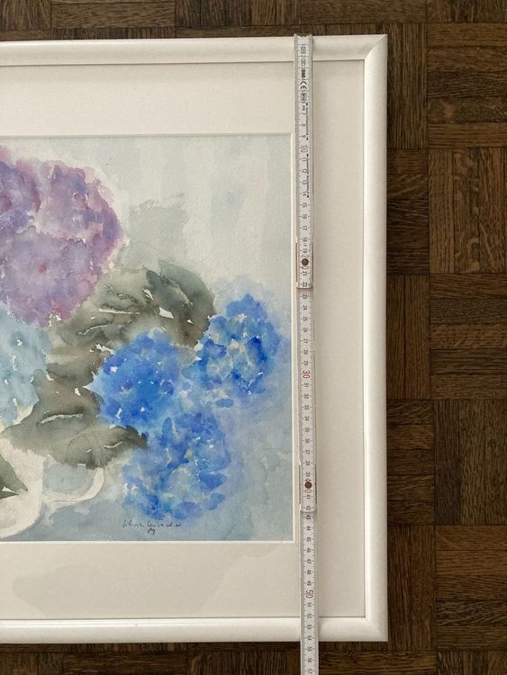 GEMÄLDE AQUARELL SIGNIERT 1989 HORTENSIEN | Kaufen auf Ricardo