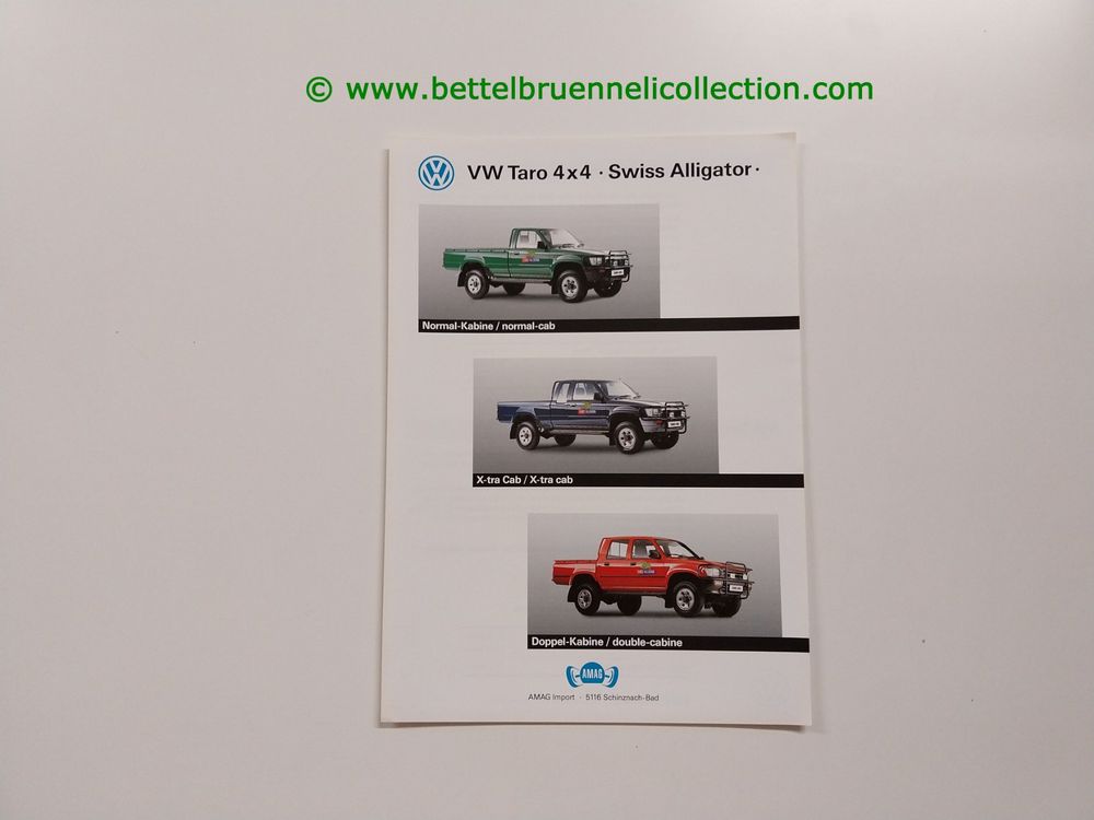 VW Taro 4x4 Swiss Alligator 1994/01 Prospekt d/f (Gebraucht) in ...