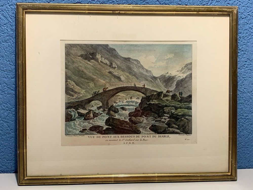 Vue du pont au dessous du pont du Diable (St-Gothard). (Gebraucht) in Veytaux für CHF 10 – mit ...