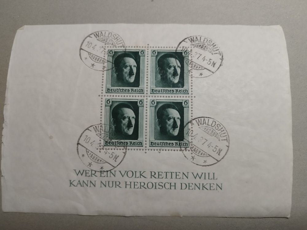 Hitler Block 1937 | Kaufen auf Ricardo
