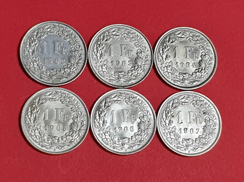 1 Franken 1962,1963,1964,1965,1966,1967 „Silber“ | Kaufen auf Ricardo