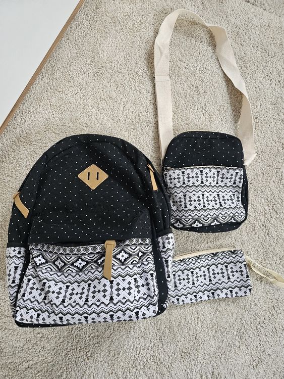 3er Set: stylischer Rucksack mit Etui & Tasche (Neu (gemäss ...