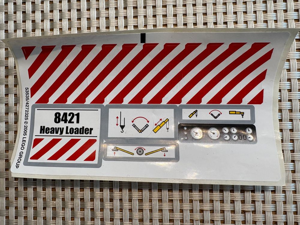 Lego Technics 8421 Schwerlastkran Stickerbogen Kleber | Kaufen auf Ricardo
