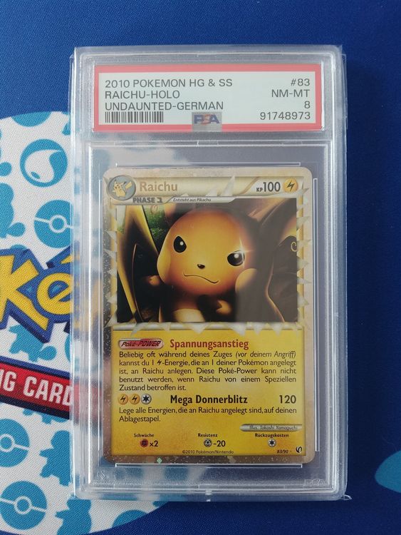 Raichu Prime PSA 8 - Unerschrocken 2010 (Neu (gemäss Beschreibung)) in ...