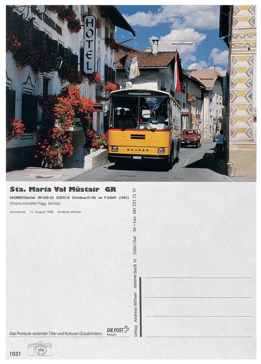 Sta.Maria Val Müstair Graubünden Postauto SAURER RH 525-23 | Kaufen auf ...