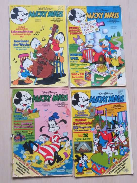 4 Micky Maus Hefte von 1983 und 1984 | Kaufen auf Ricardo