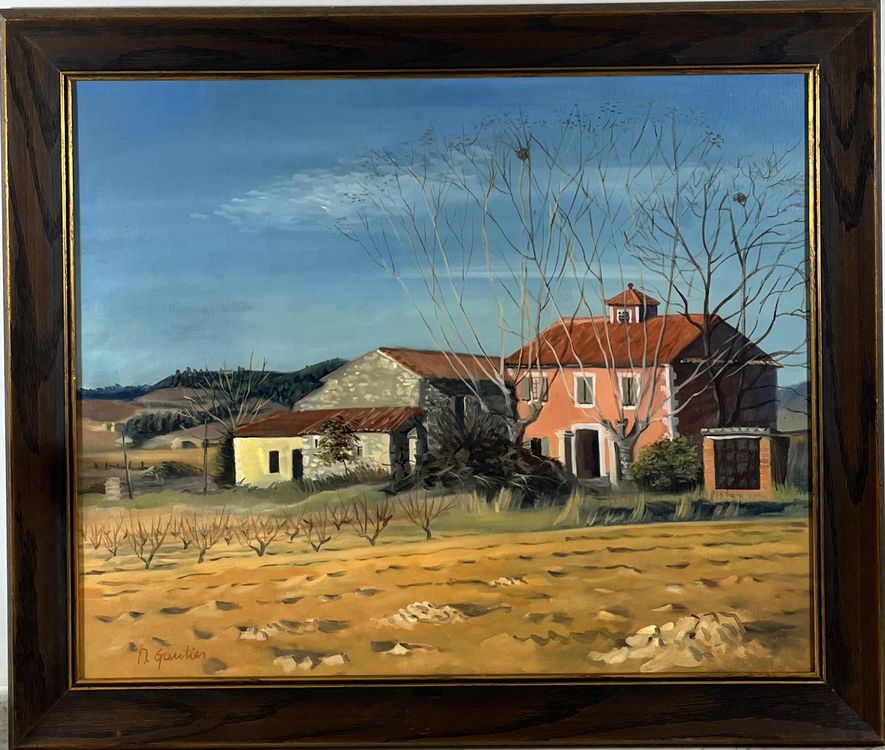 Michel Gautier (1959) Haus Ansicht Gemälde | Acheter sur Ricardo