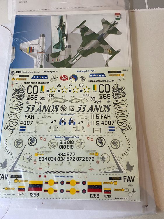 1/48 FREEDOM TIGERS F-5E/F AZTEC DECALS | Kaufen auf Ricardo
