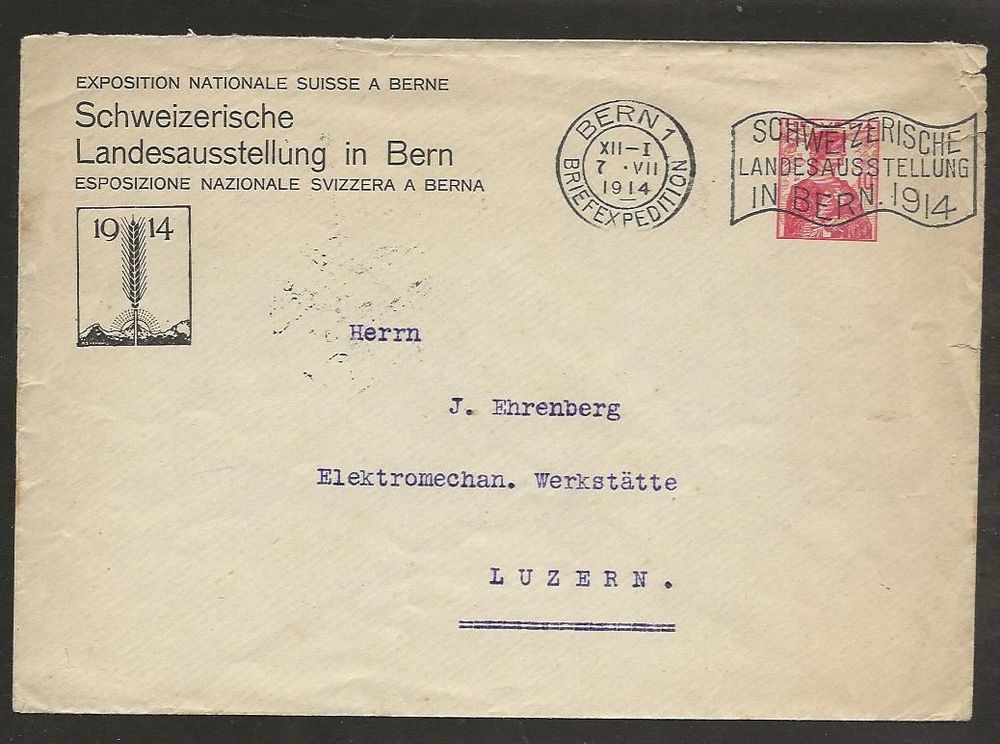 1914 10 Rp. Brief der Schweiz. Landesaus | Kaufen auf Ricardo