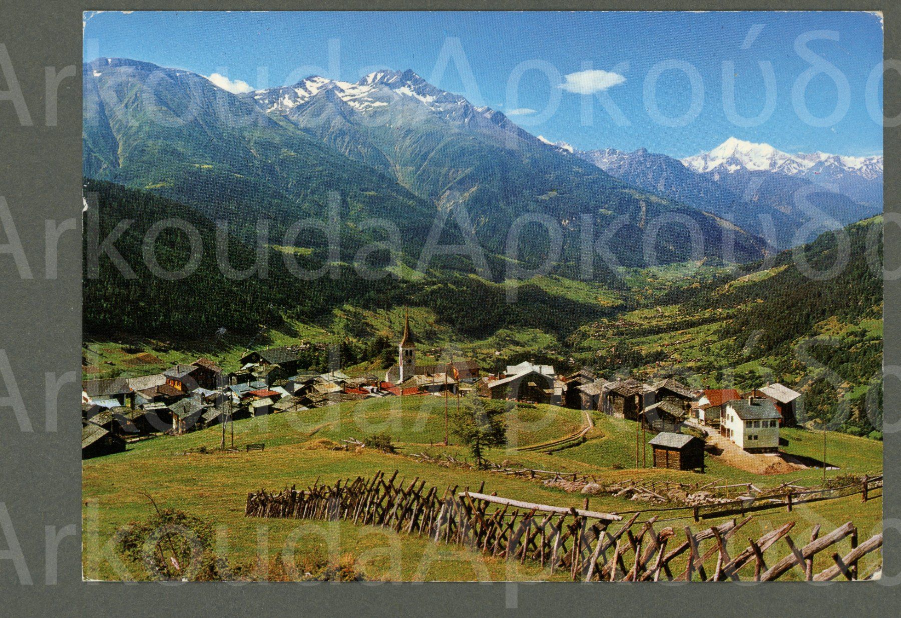 AK color Bellwald VS Dorf, Weisshorn ≈ 1970 (Gebraucht) in Basel für ...