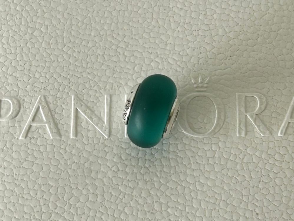Original Pandora Matte Green Mini Murano Charm (Neu (gemäss ...