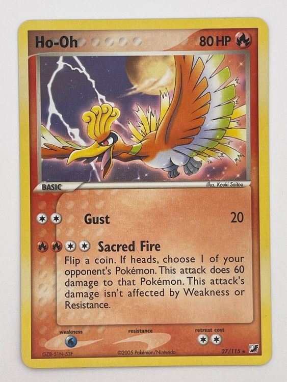 Ho-Oh 27/115 Rare Pokémon EX Unseen Forces (Neu (gemäss Beschreibung ...