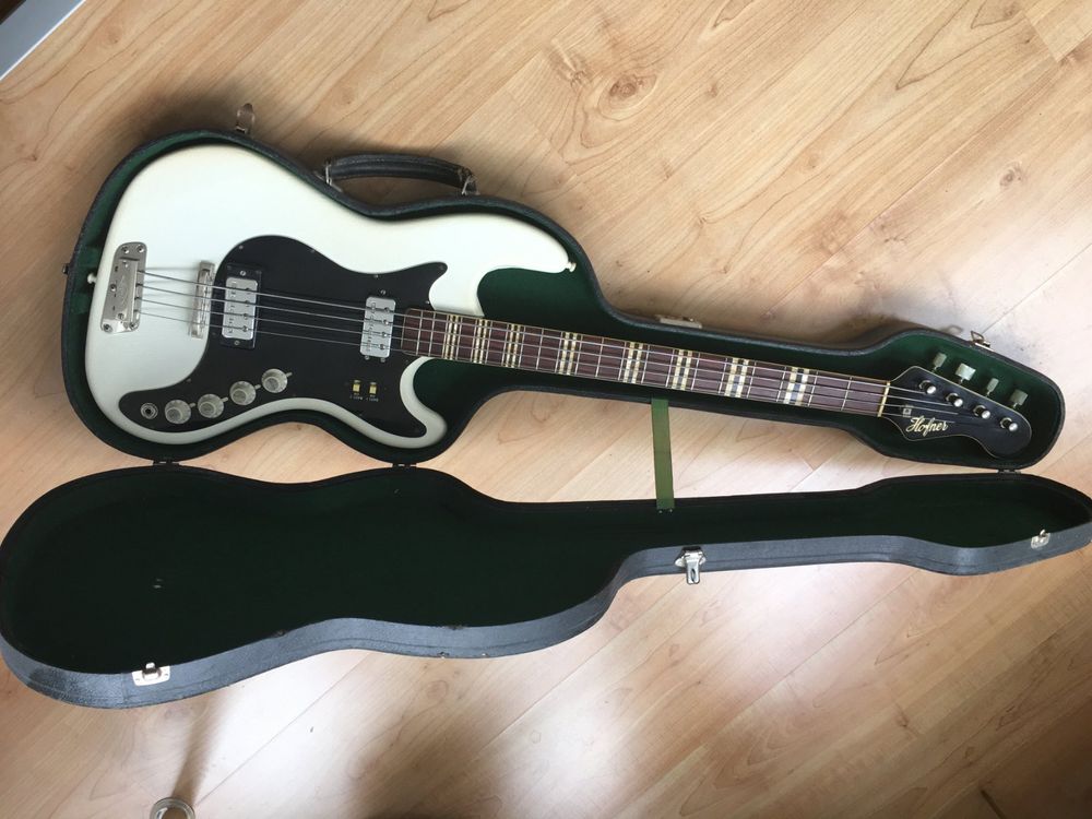 Original Höfner 185 Artist Bass Vinyl weiss/schwarz & Koffer | Kaufen ...