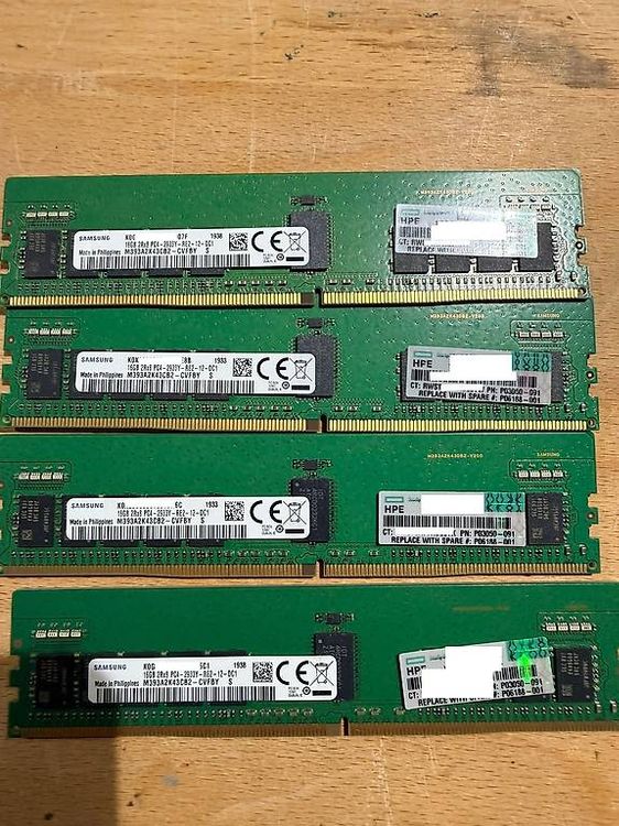 4x 16GB Samsung/HPE Server RAM DDR4 ECC 2933MHz (64GB) (Gebraucht) in ...