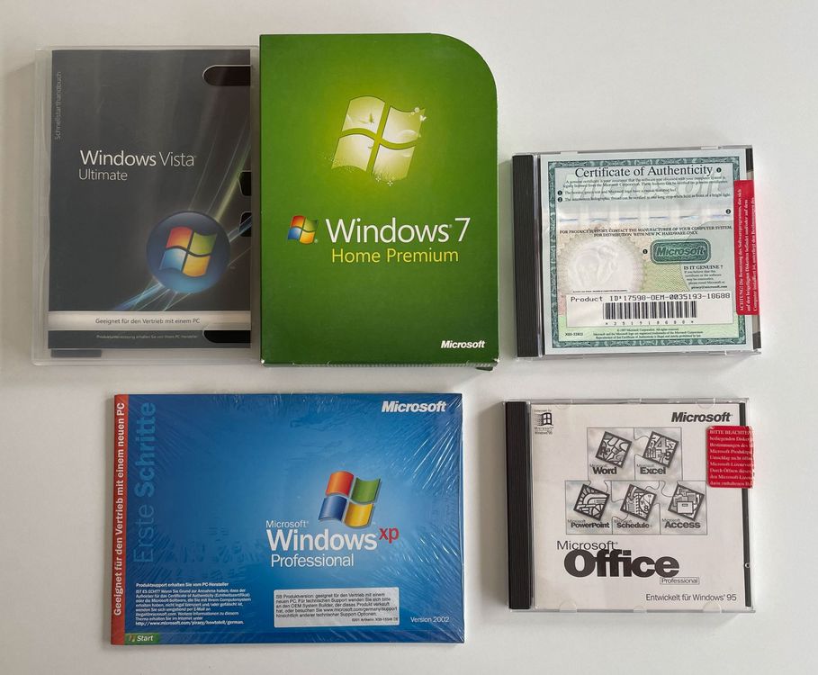 Retro Lizenzen: Windows XP, Vista, 7 und Office, Works (Gebraucht) in ...
