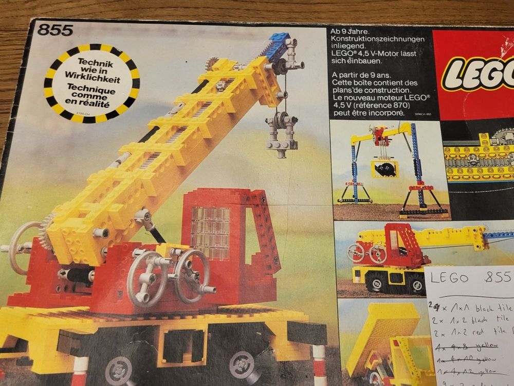 Vintage / Antik / Rarität Lego Technic 855 Kranwagen (Gebraucht) in ...
