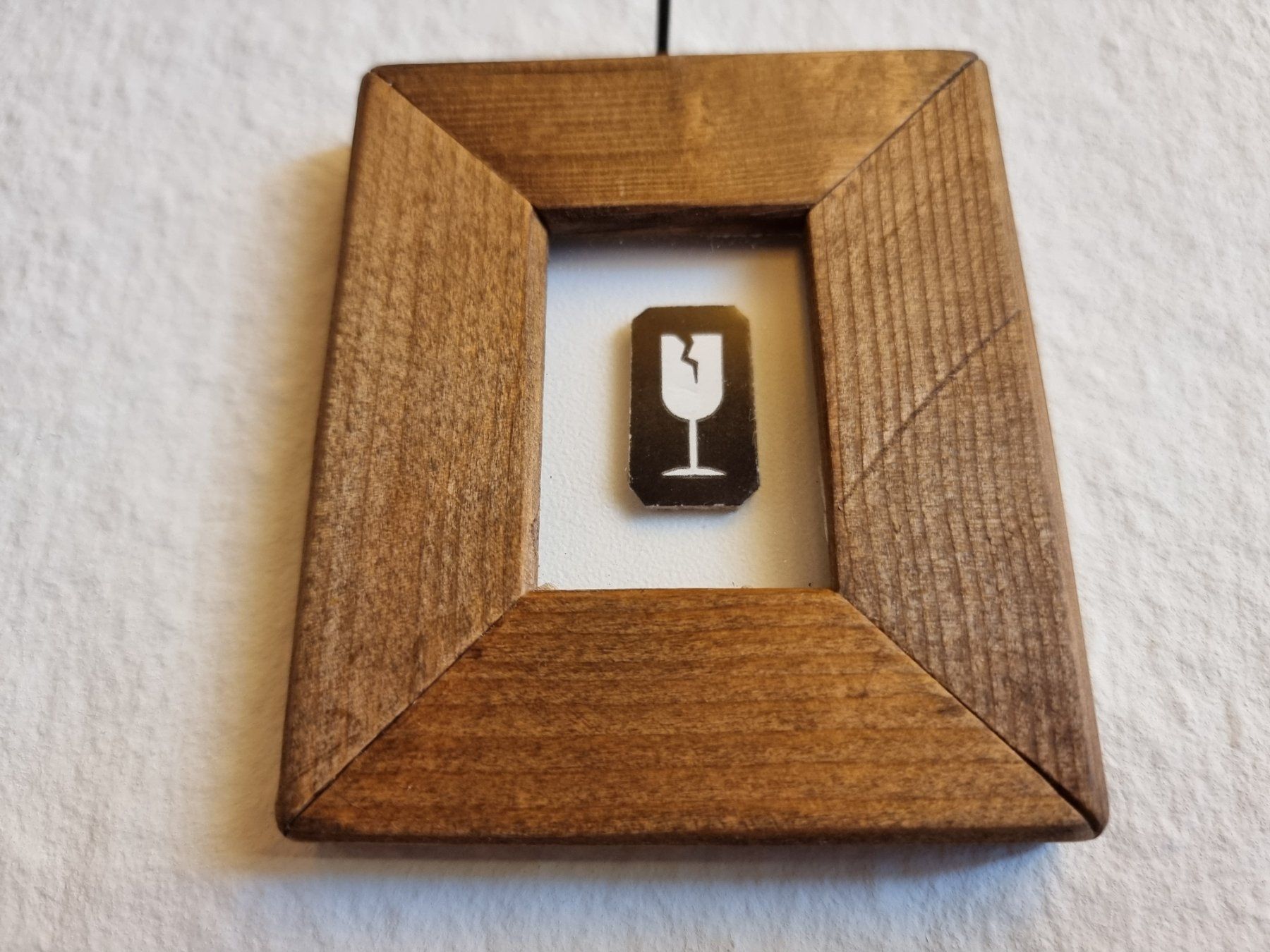 Mini Holzrahmen – Upcycling Deko mit „Fragile“-Symbol (Neu (gemäss ...