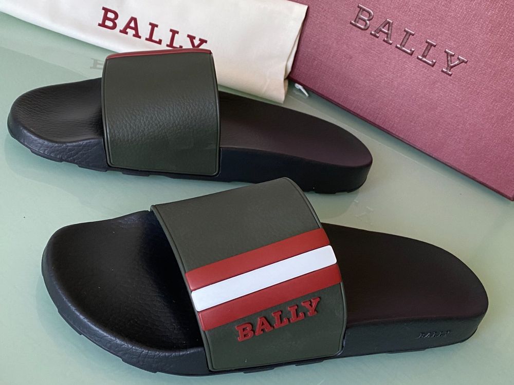 BALLY SaxorPantoletten Gummi Slides Slippers Sandale 46 NEU (Neu und ...