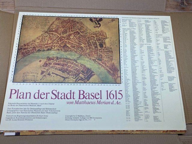 Stadtplan Basel 1615 Merian | Kaufen auf Ricardo