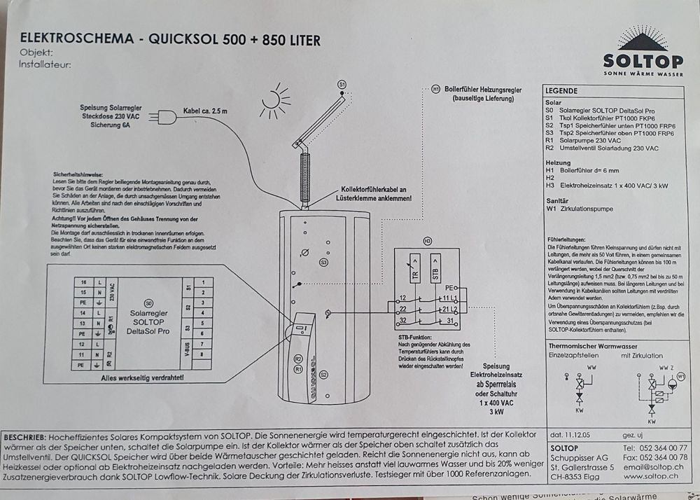 850 Lit Solarboiler : "Quicksol" von "Soltop", Jg 2007 (Gebraucht) in ...