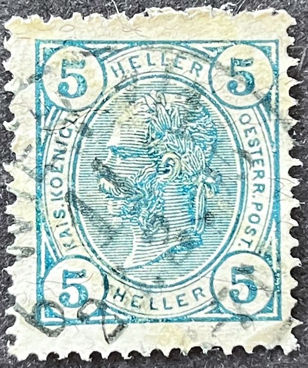 5 Heller Kaiser Franz Joseph Briefmarke Österreich (Gebraucht) in Chiasso für CHF 2.95 – mit ...