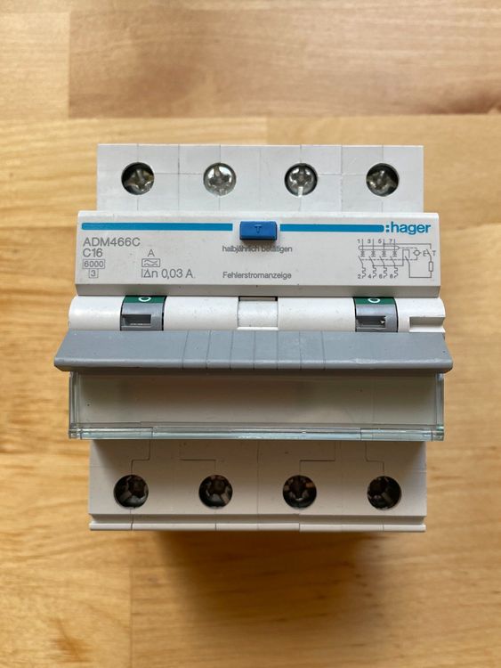 HAGER Fehlerstrom-Leitungsschutzschalter 4p C16 | Kaufen auf Ricardo