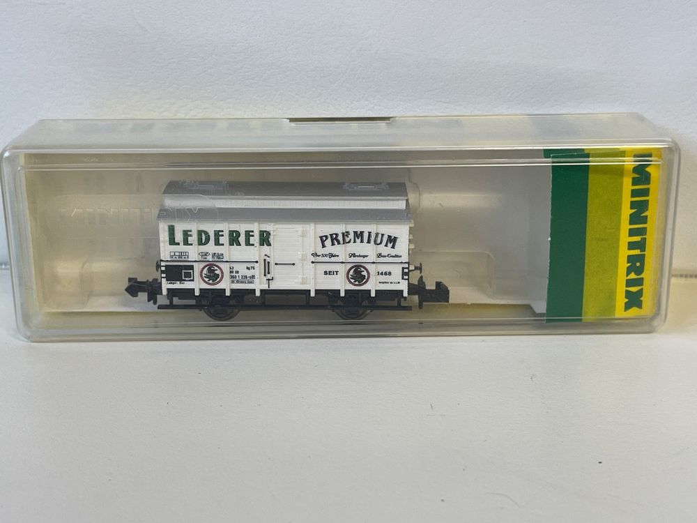 Minitrix 13604 Lederer Bier Kühlwagen NEU (Neu (gemäss Beschreibung ...