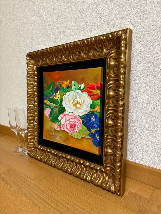 Buntes Stillleben Öl Gemälde, 49.5 cm breit x 49.5 cm hoch (Gebraucht ...
