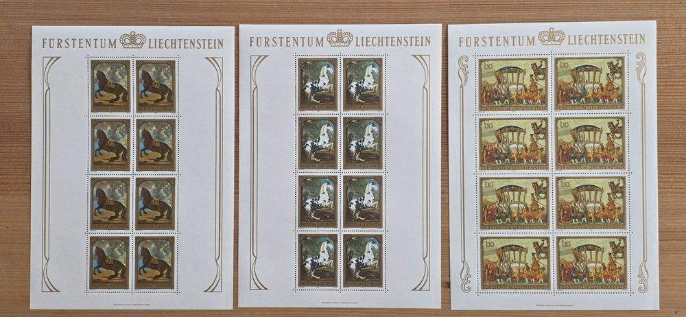 3 Kleinbogen postfrisch Gemälde Fürst. Liechtenstein 1978 (Neu und originalverpackt) in ...