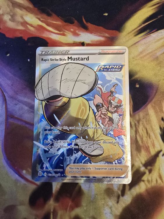 Carte Pokémon Rapid Strike Mustard Trainer Full Art Rare ! (Neuf (Voir ...