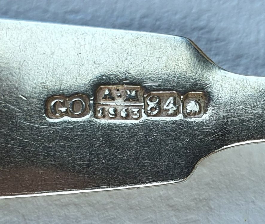 ⭐️⭐️⭐️ARGENT RUSSE 84 LOT DE 4 CUILLÈRES ANTIQUE 1863!⭐ (D'occasion) à ...