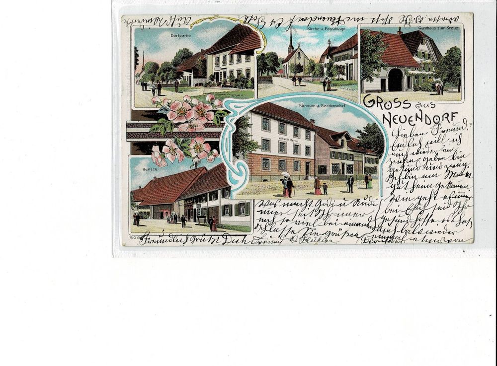 Gruss aus NEUENDORF SO sehr schöne Litho gel. 1905! | Kaufen auf Ricardo