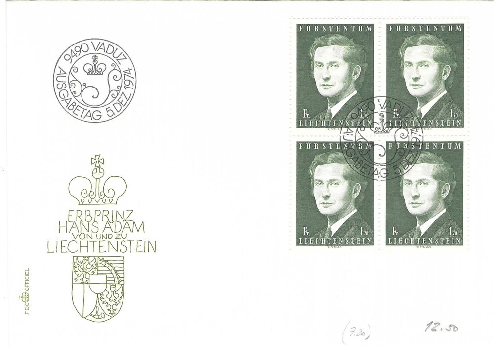 1974, Erbbprinz Viererblock FDC | Kaufen auf Ricardo