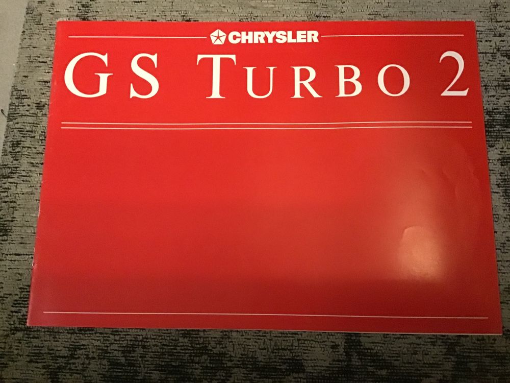 Chrysler GS Turbo Verkaufsprospekt 8 Seiten, Febr. 1989 (Gebraucht) in ...