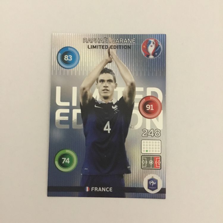 Panini Euro 2016 Adrenalyn Cards Limited Edition Varane Neu (Neu ...