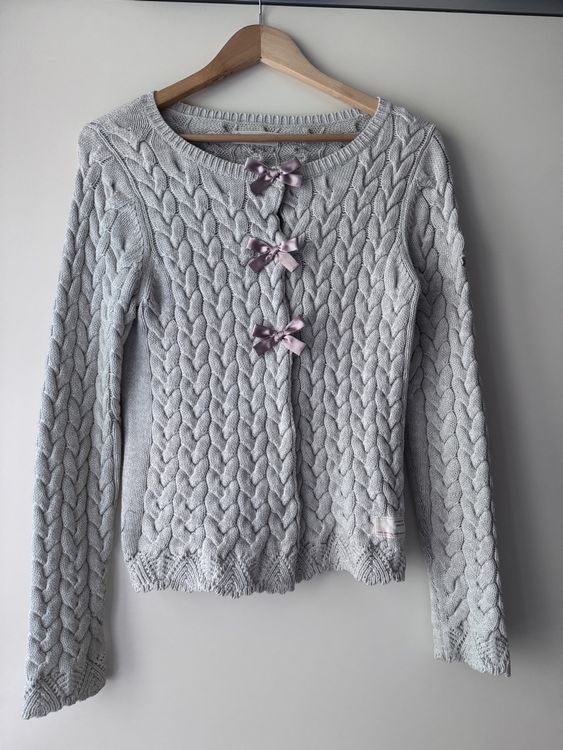 Odd Molly Strickjacke Gr. 1 (S) Grau Zopfmuster Cardig (Gebraucht) in Gunten für CHF 58 – mit ...