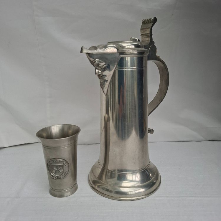 Solothurner Zinnkanne mit Deckel und Zinnbecher | Kaufen auf Ricardo