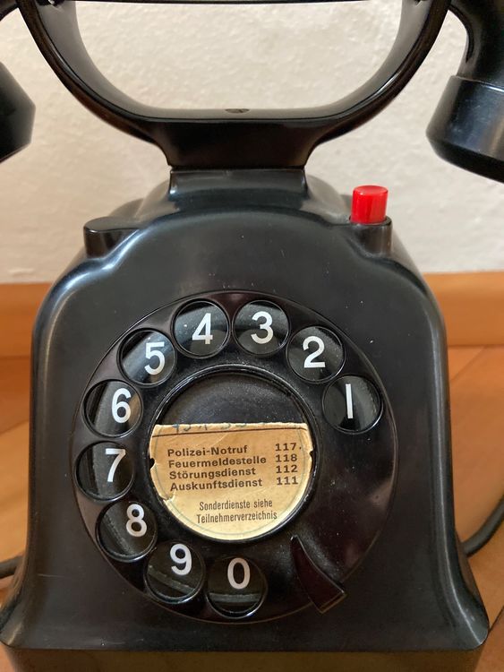 Altes Post Telefon mit Wählscheibe schwarz ca 1950 (Gebraucht) in ...