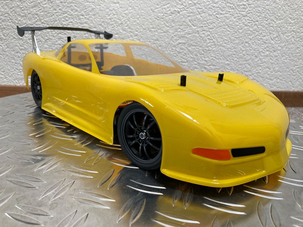 Tamiya TT-02 Chassis & Karosserie «Race Corvette Gelb» NEU! (Neu ...
