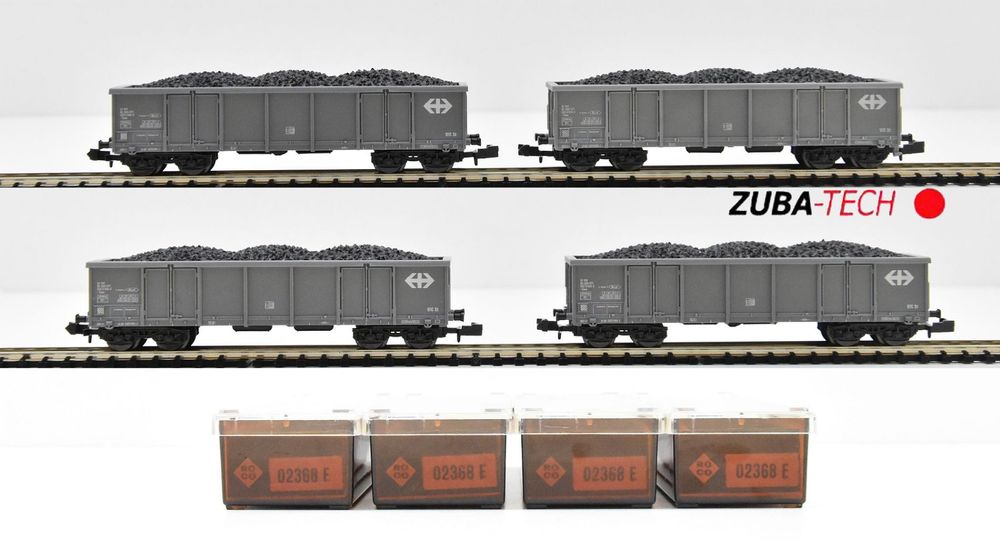 Roco 4x offene Güterwagen der SBB Spur N GS mit OVP (Gebraucht) in St ...