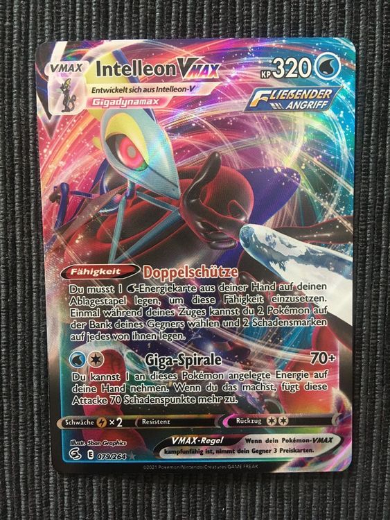 Pokemon Intelleon Vmax Fusions Angriff DE (Neu (gemäss Beschreibung ...
