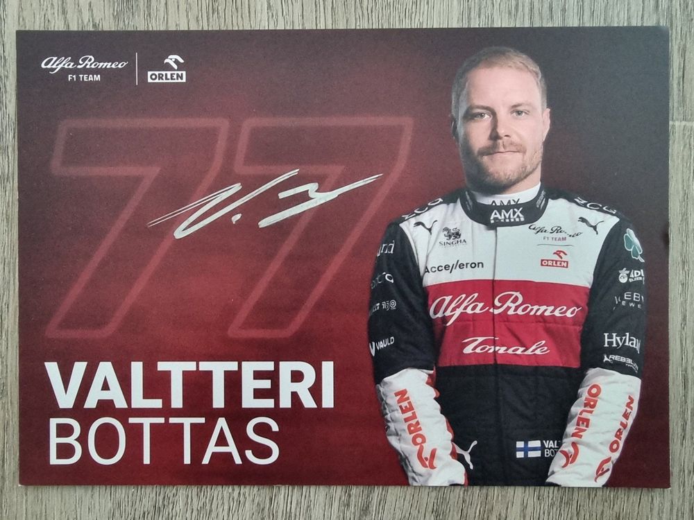 Autogrammkarte Valtteri Bottas Originalunterschrift | Kaufen auf Ricardo