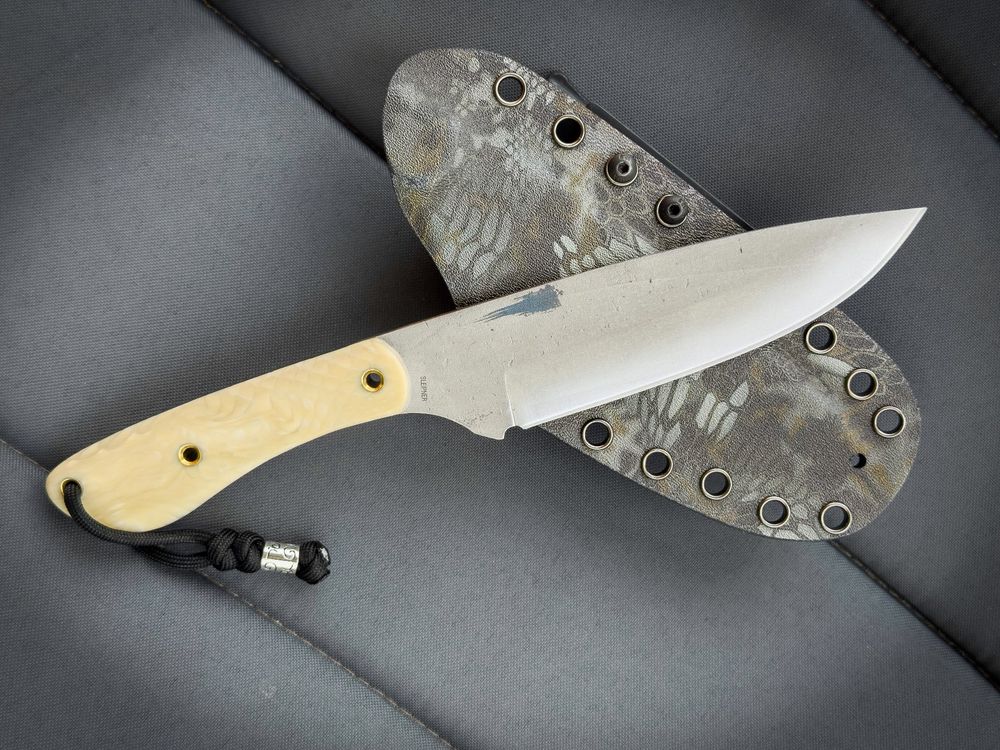 STRIKE – Bushcraft Messer | Unikat | Sandgestrahlt & Poliert (Neu ...